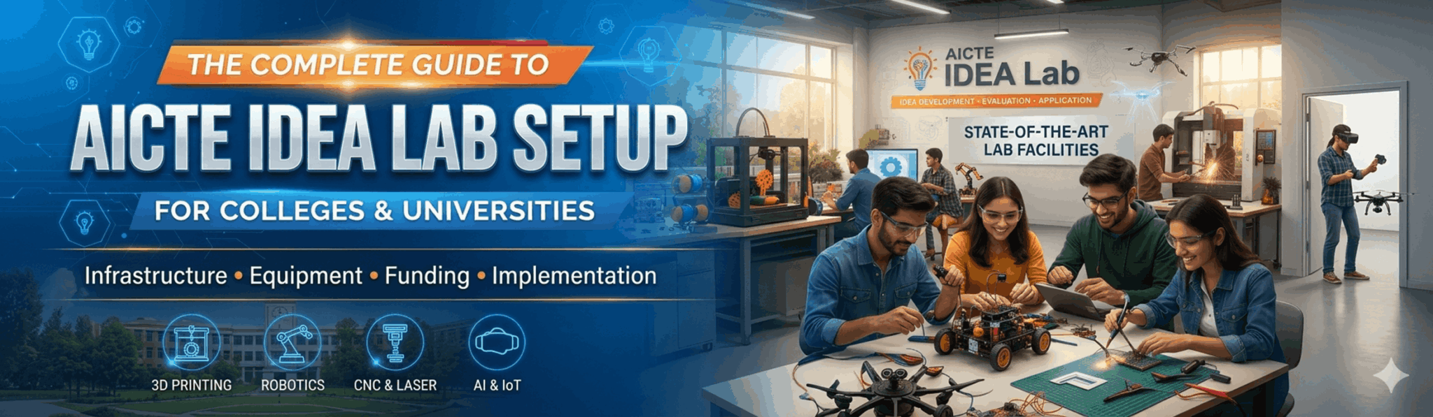 The Complete Guide to AICTE IDEA Lab Setup for Colleges - HexNBit Edtech